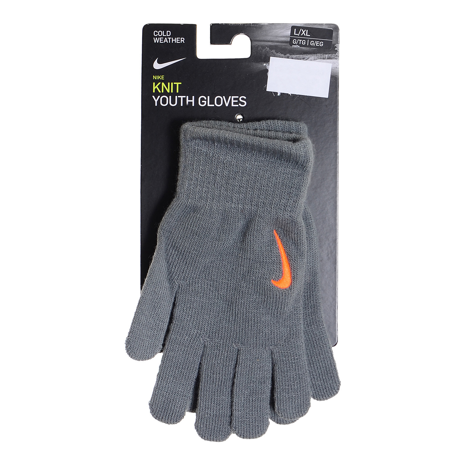 NIKE Rukavice NIKE YA SWOOSH KNIT GLOVES L/XL COOL GRE | Extra Sports ...